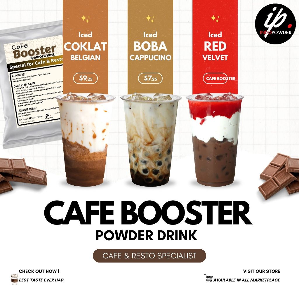 Jual Indopowder - Bubuk Minuman PREMIUM CAFÉ BOOSTER Aneka Rasa Untuk ...
