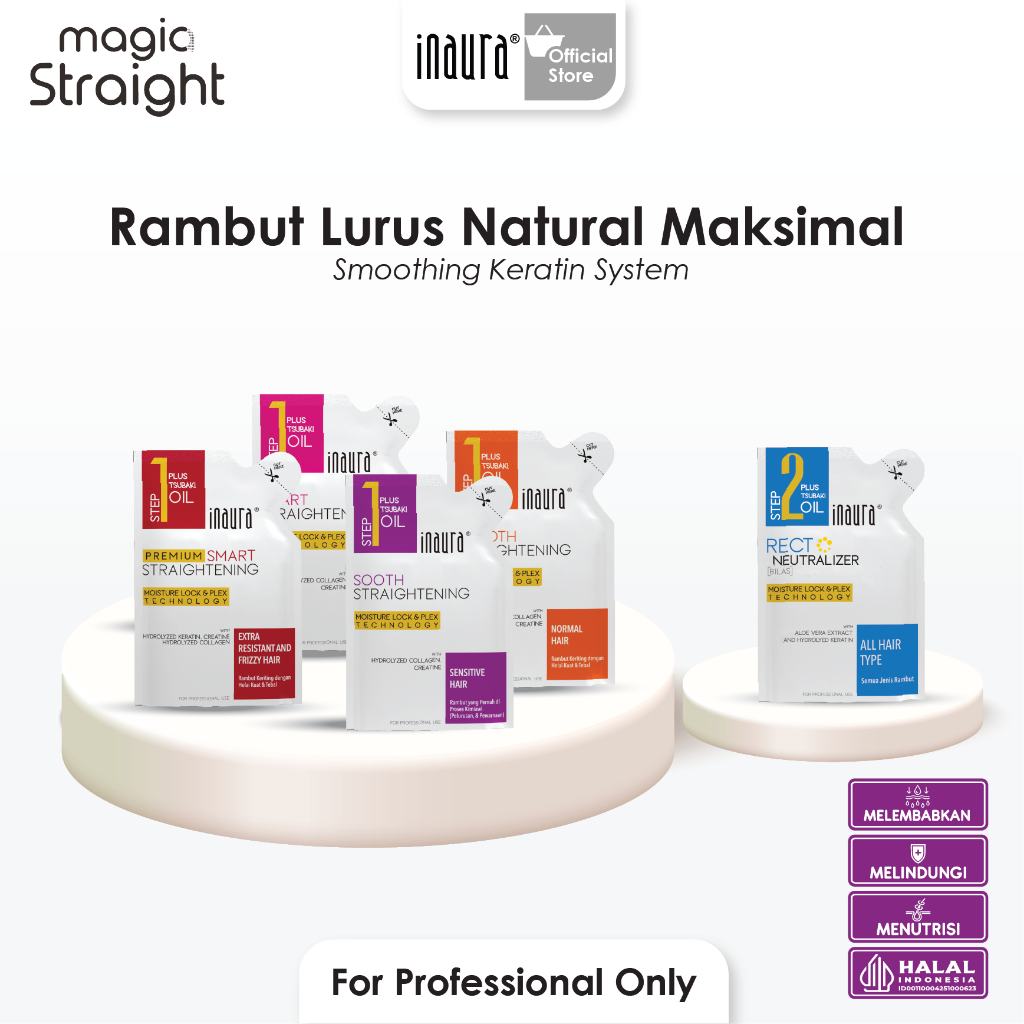 Jual Inaura Magia Straight Smoothing Keratin System Step 1&2 130ML ...