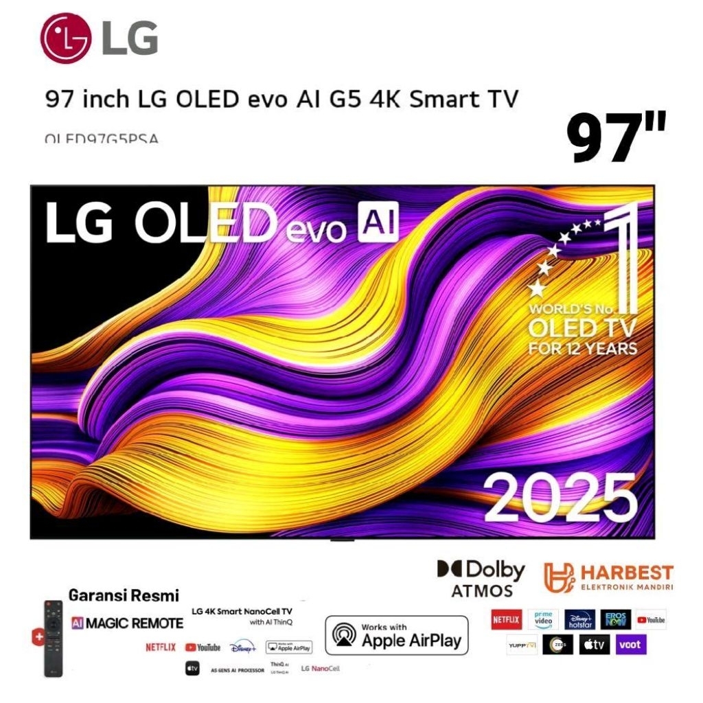 Jual Limited EDITION! LG OLED97G5 Smart TV 97 Inch Class Oled Evo AI G5 ...