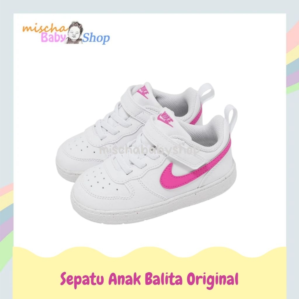 Jual Sepatu Anak Balita Court Low White Fushia/ Sepatu Anak Perempuan ...
