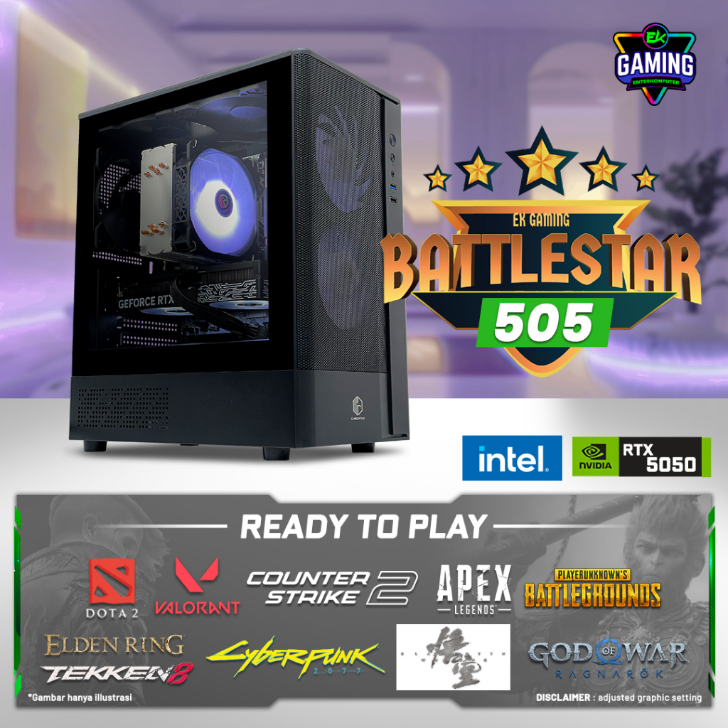 Jual PC Rakitan EK Gaming BattleStar 505 - Core i5 RTX 5050 - Enter ...