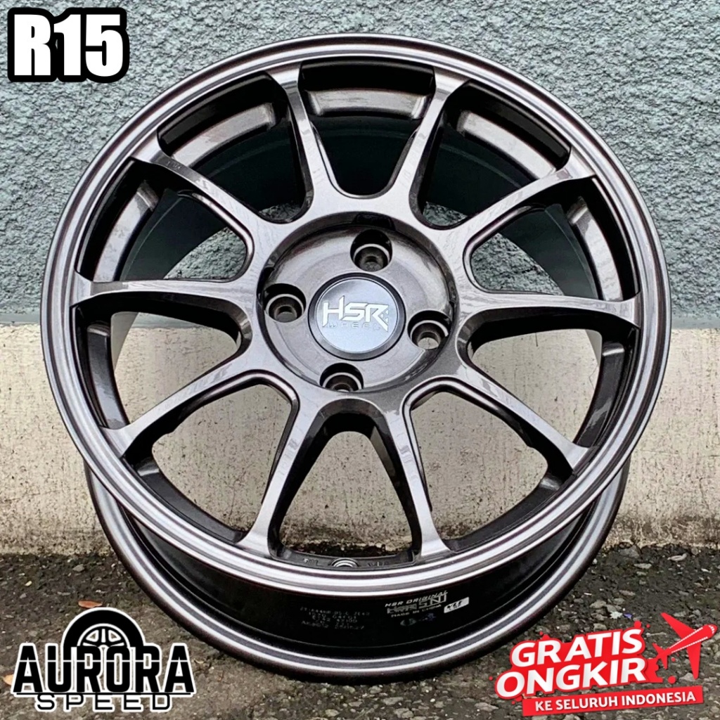 Jual Velg racing ring 15 lebar 7 HSR ZERO R15 PCD 4X100 Grey untuk ...