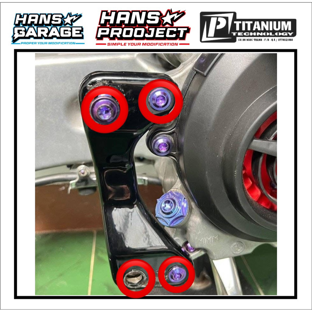 Jual Baut TITANIUM Knalpot Yamaha Mio (4 Baut) | Shopee Indonesia