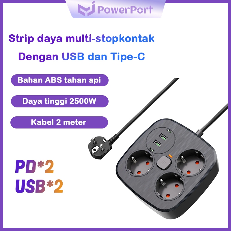 Jual Powerport 2500W Stop Kontak Soket daya multi-stopkontak bergaya ...