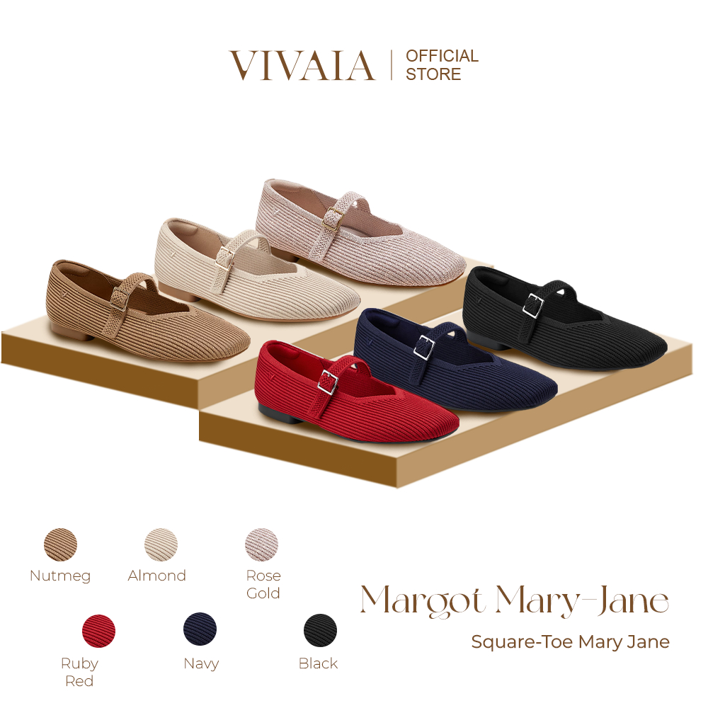 Jual VIVAIA Sepatu Wanita Square-Toe Mary-Jane (Margot Mary-Jane ...
