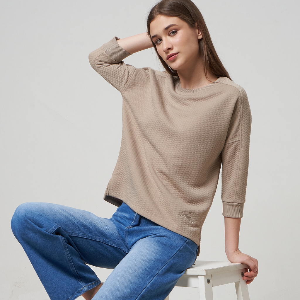 Jual MCB Sweatshirt Waffle Drop Shoulder Basic Polos Viona Castle Wall ...