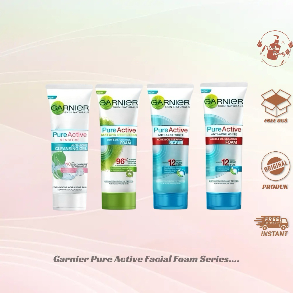 Jual Garnier Pure Active Facial Foam 100 ml Series , Wajah berjerawat ...