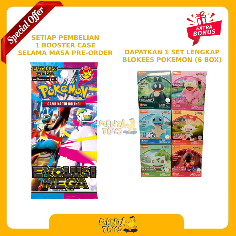 Jual Kartu Pokemon TCG Indonesia - Evolusi Mega Booster Case MA1 - New Sealed Bonus Blokees ...