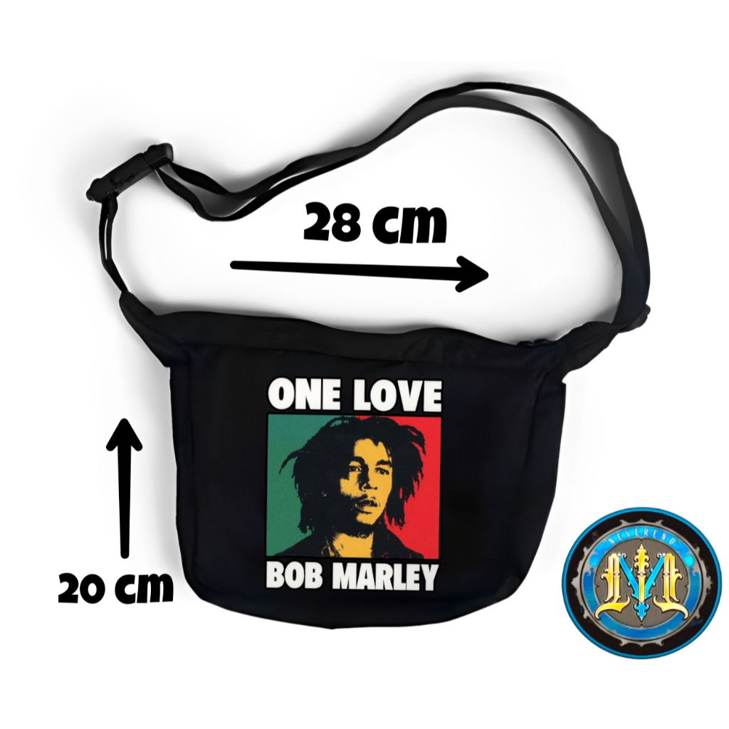 Jual Tas Selempang Bahu Pria Band Bob Marley Reggae Bahan Kanvas ...
