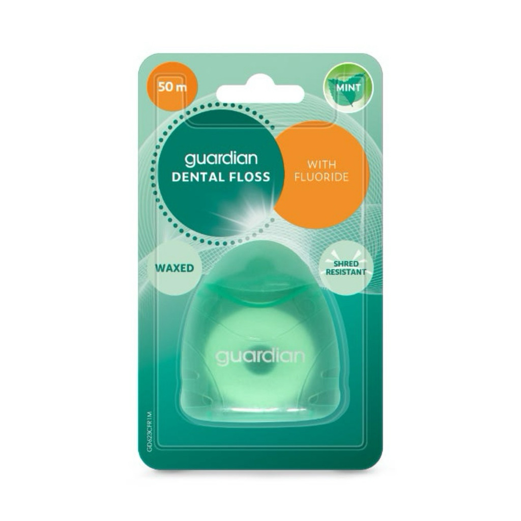 Jual Guardian Dental Floss Mint Waxed 50m Shred Resistant (MALAYSIA ...