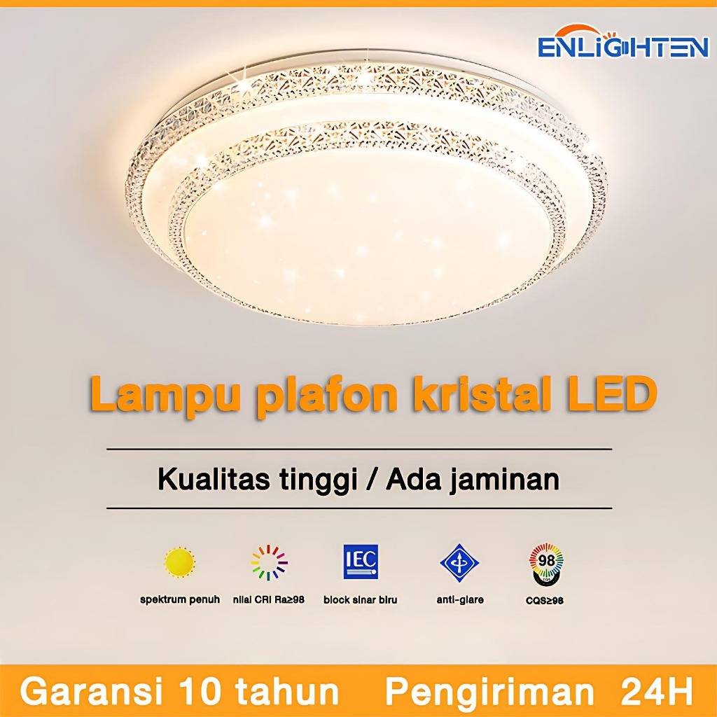 Jual Lampu plafon LED 80W kamar lampu luxury Ceiling Lampu 3 Warna ...