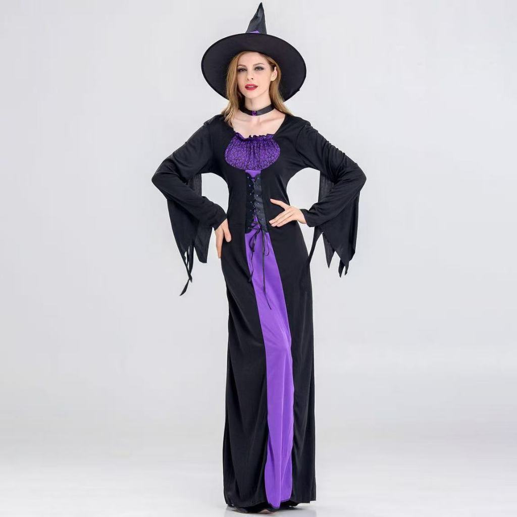 Jual (New Product Launch) S-XXL Halloween Gothic Witch Costume Cosplay ...