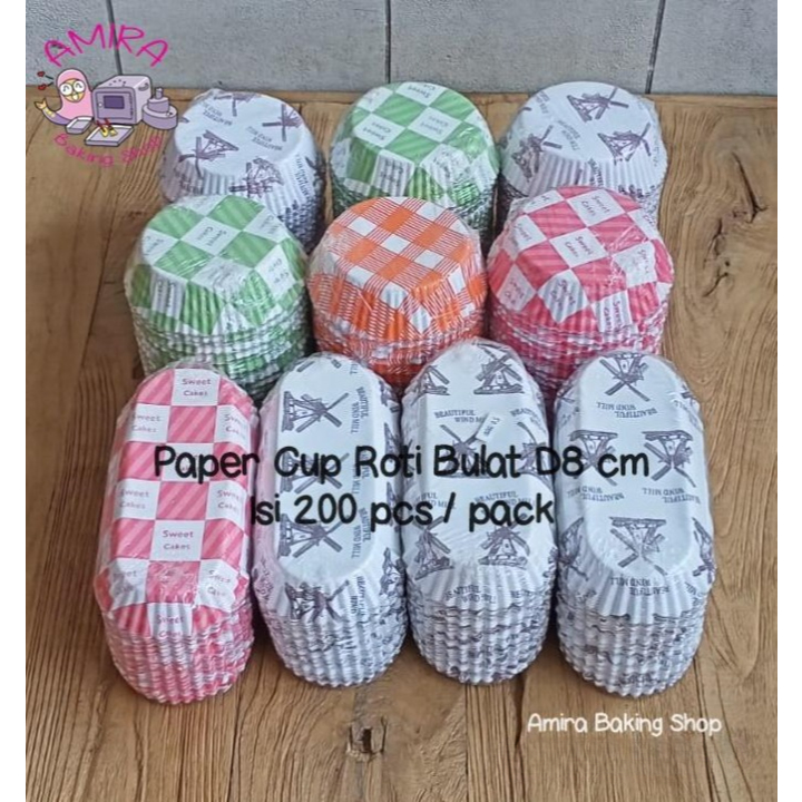 Jual Paper Cup Roti Bulat & Oval Isi 200 Pcs / Pack | Shopee Indonesia