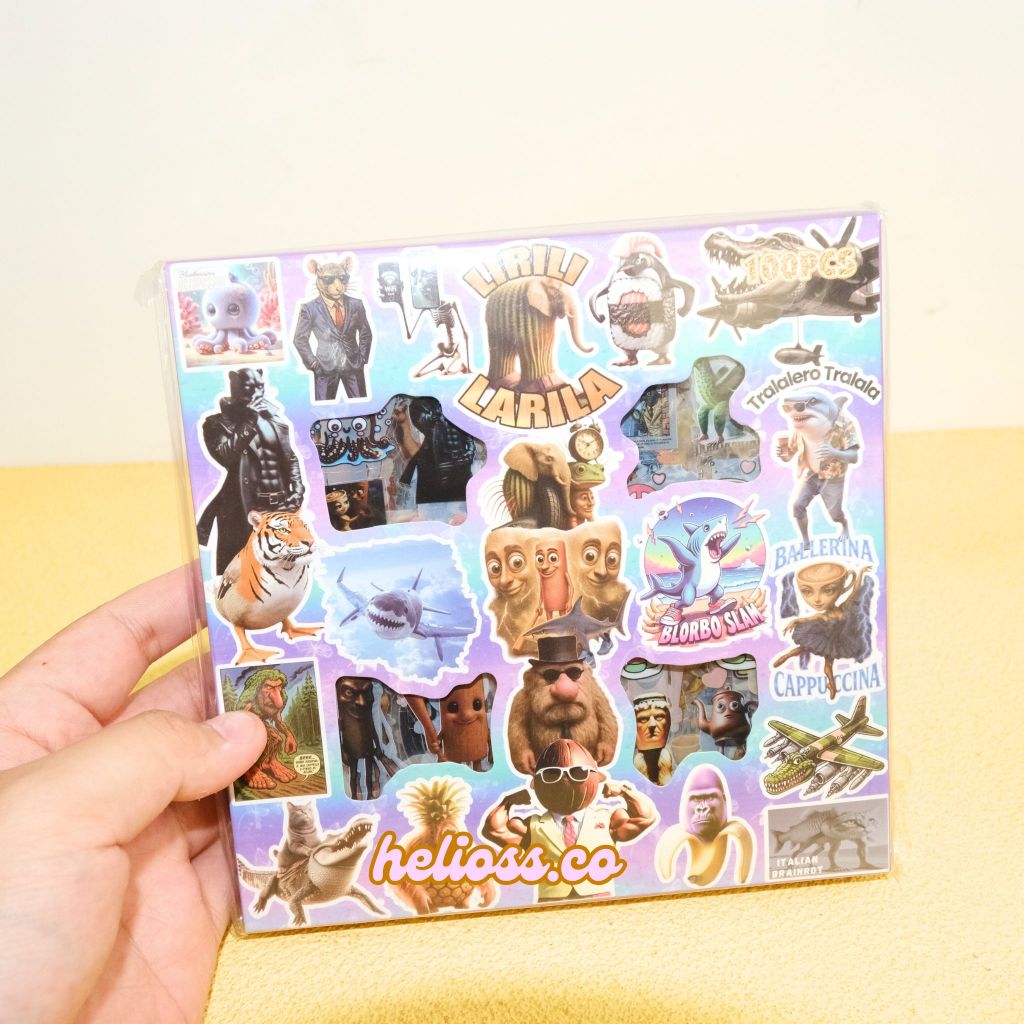 Jual STICKER LUCU UNIK ISI 100 BRAINROT ANOMALI TUNG TUNG BALERINA ...