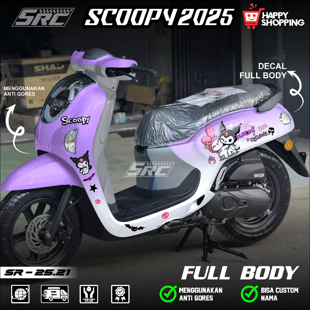 Jual COD Sticker Decal Full Body Honda Scoopy Tahun 2025 Sticker Full Body Scoopy 2025 Motif ...