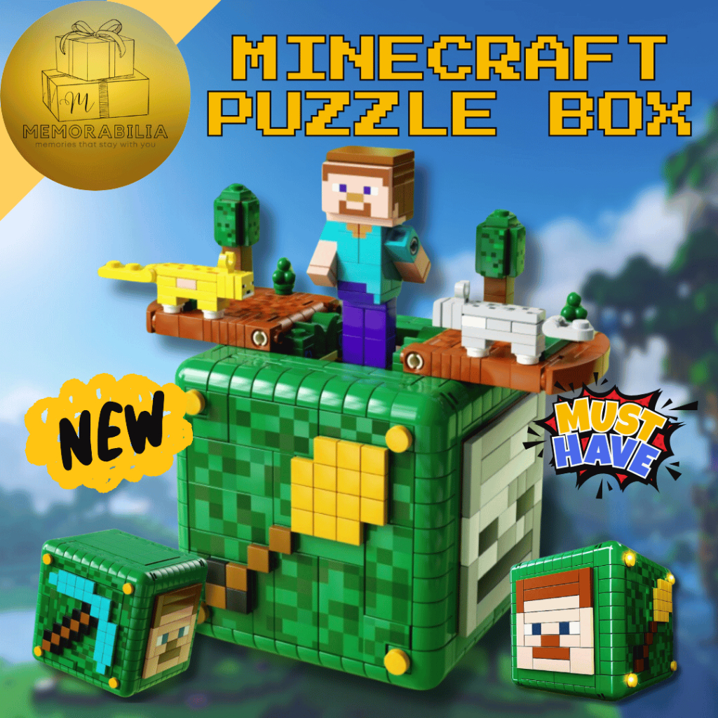 Jual Minecraft Puzzle Box Bricks Blocks My World Steve Minecraft 3D ...