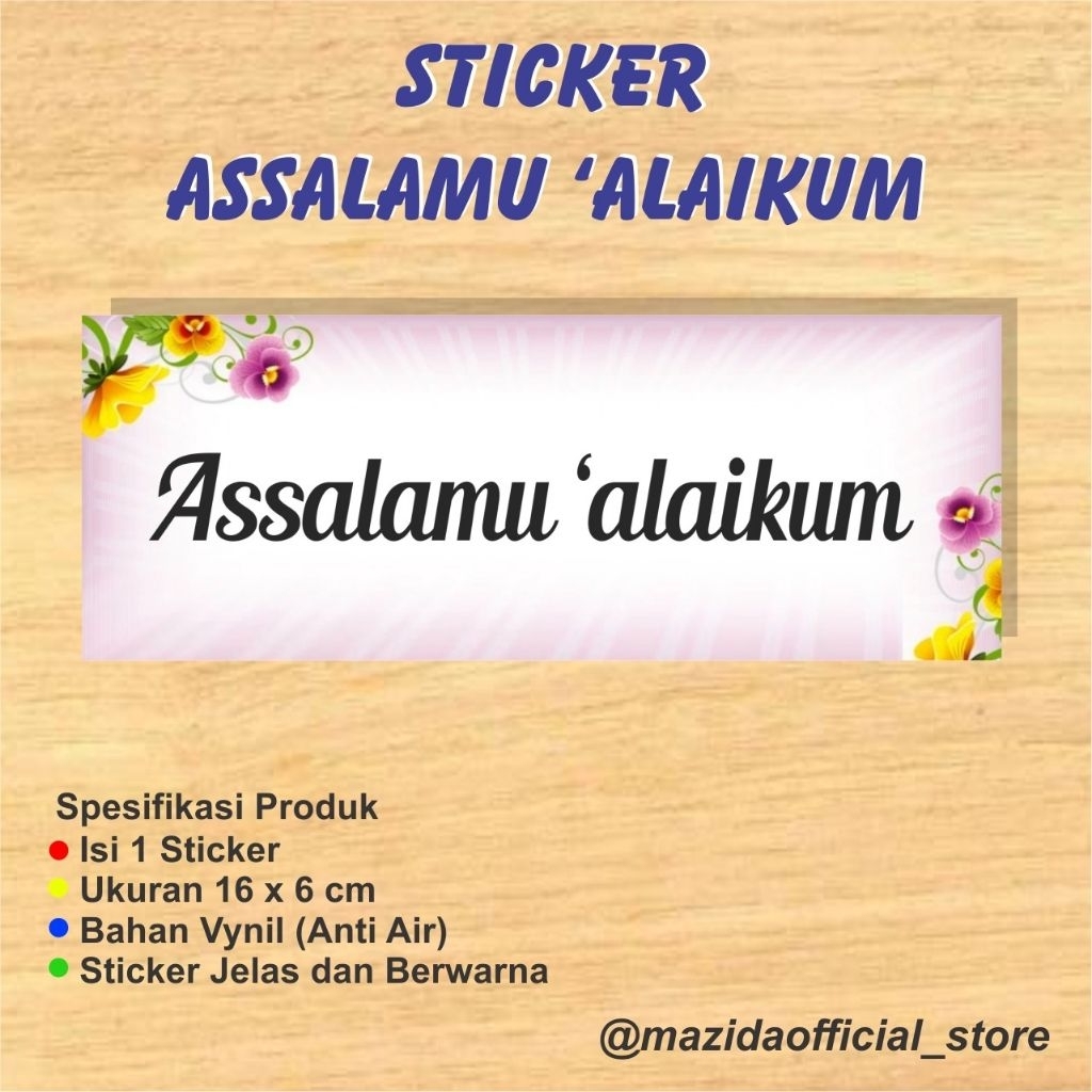 Jual Sticker Salam Assalamu alaikum Depan Pintu Rumah | Shopee Indonesia