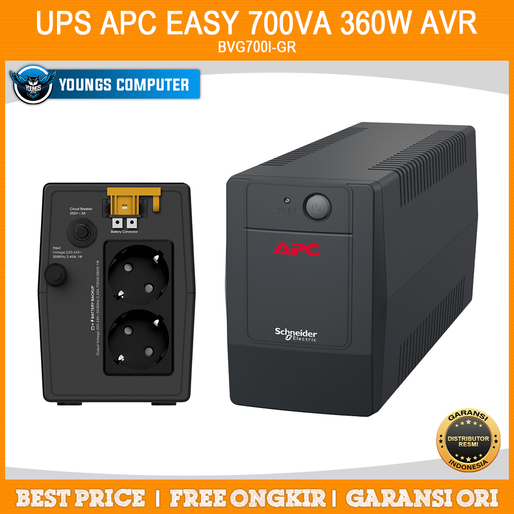 Jual UPS APC Easy 700VA 360W AVR BVG700I-GR | BVX700LUI-MS 700 VA | Shopee Indonesia