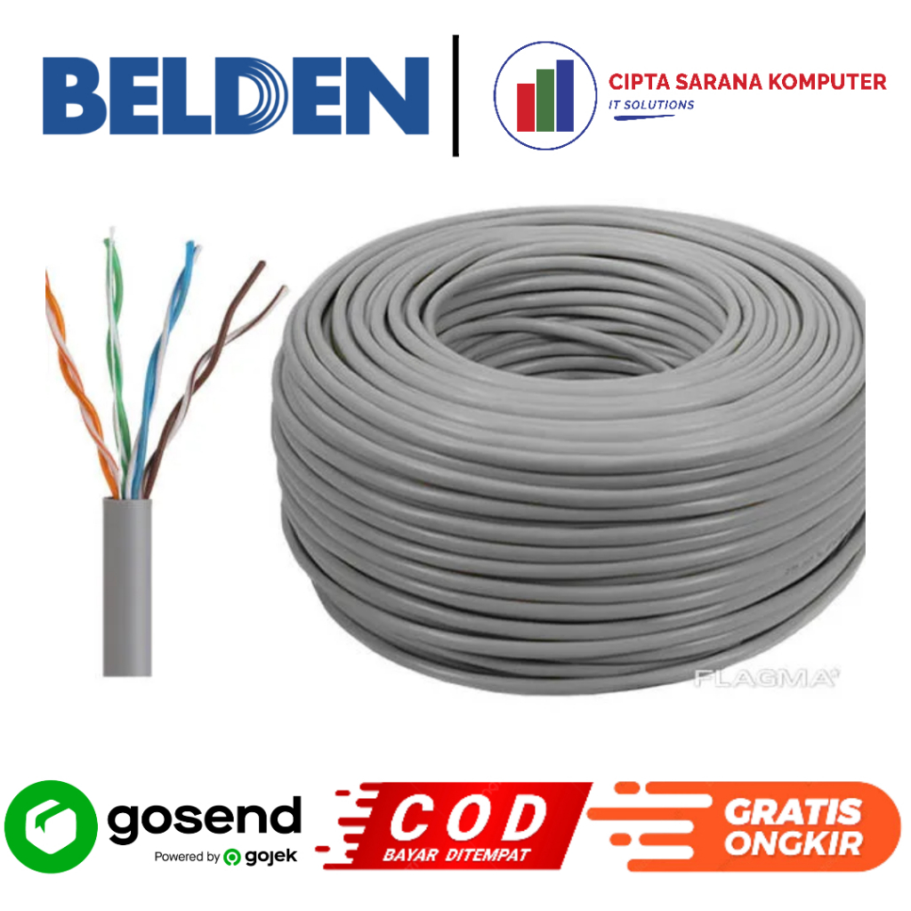 Jual Kabel LAN Belden UTP Cable CAT 6 ORIGINAL USA (Meteran) | Shopee ...