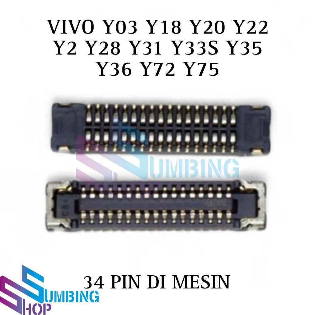 Jual Konektor Mainboard Vivo Y03 Y18 Y20 Y22 Y2 Y28 Y31 Y33S Y35 Y36 ...