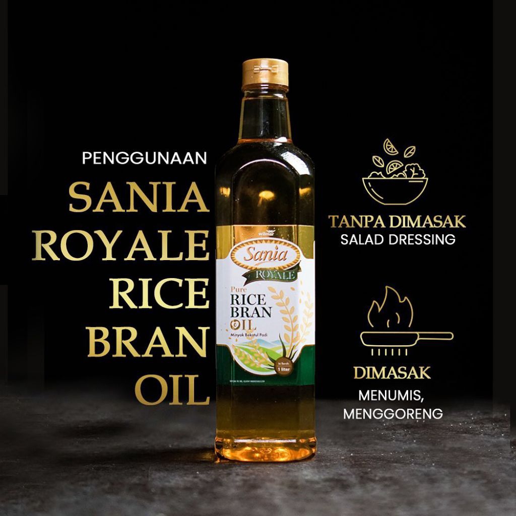 Jual SANIA ROYALE PURE RICE BRAN OIL / SOYA OIL 1 LITER EXP JUNI 2027 ...