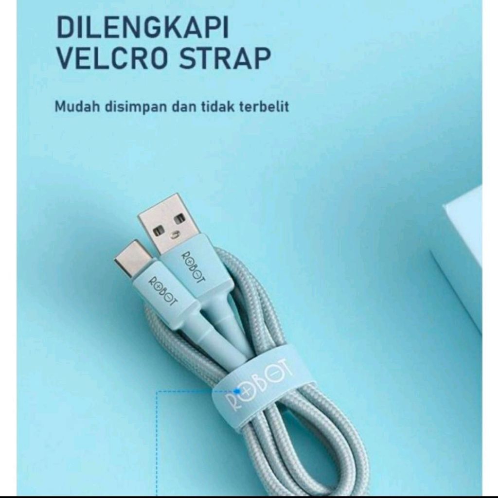 Jual Robot RSC100 USC C Kabel Data Charger Cable Type C 3A 100cm Type C ...