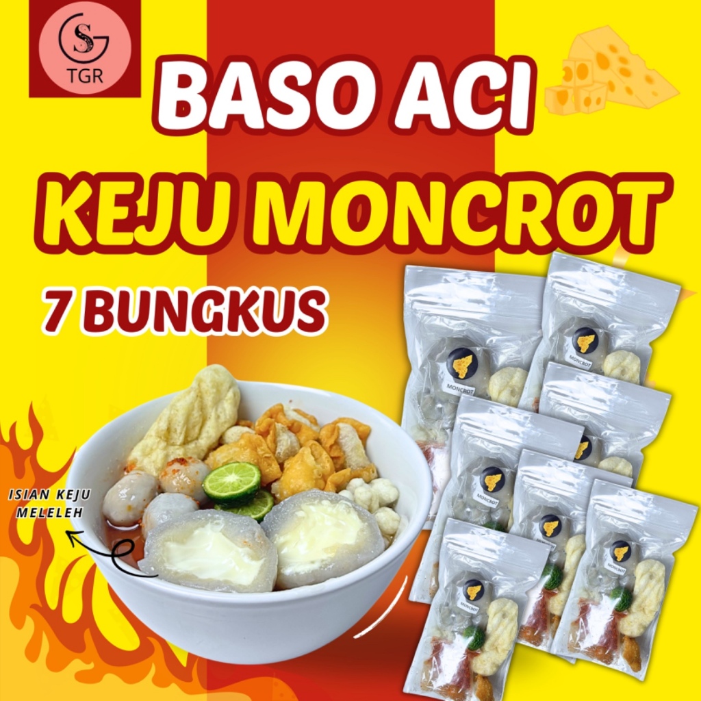 Jual 7 BUNGKUS BASO ACI KEJU MONCROT TOPING KUAH KALDU SPICY MELT ...