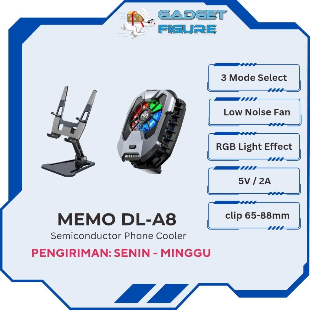 Jual MEMO DLA8 FANCOOLER FUNCOOLER PHONE COOLER PENDINGIN HP RGB LIGHT ...