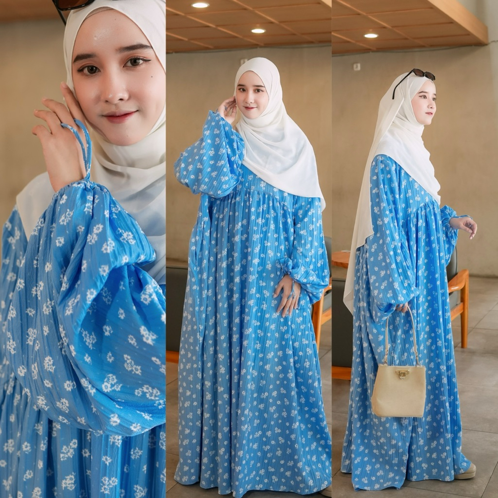 Jual Royale - Emira abaya fabric lady elora lengan balon seperti abaya ...