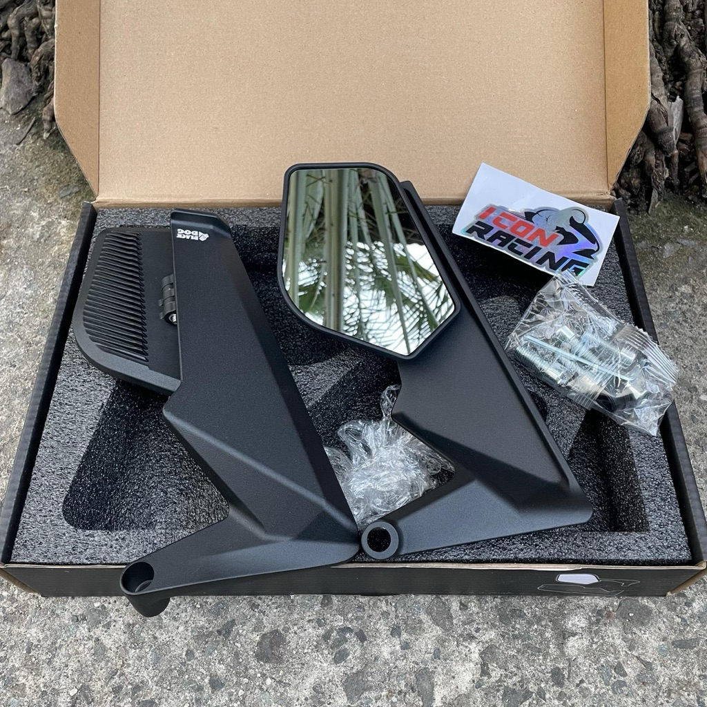 Jual Spion Winglet Ducati V38 Daun Lipat Cnc Black dog Universal Motor ...
