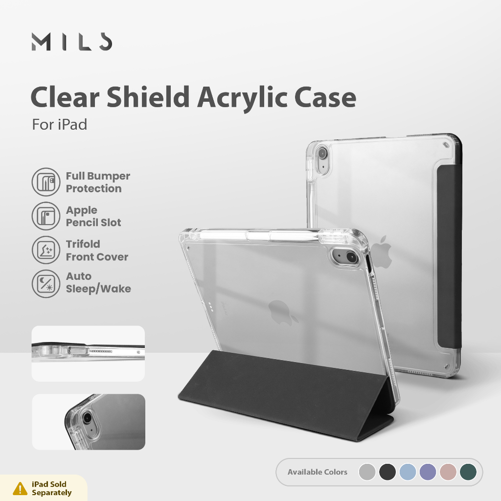 Jual Mils Technologies Clear Shield Acrylic Case for iPad 5 6 7 8 9 10 ...
