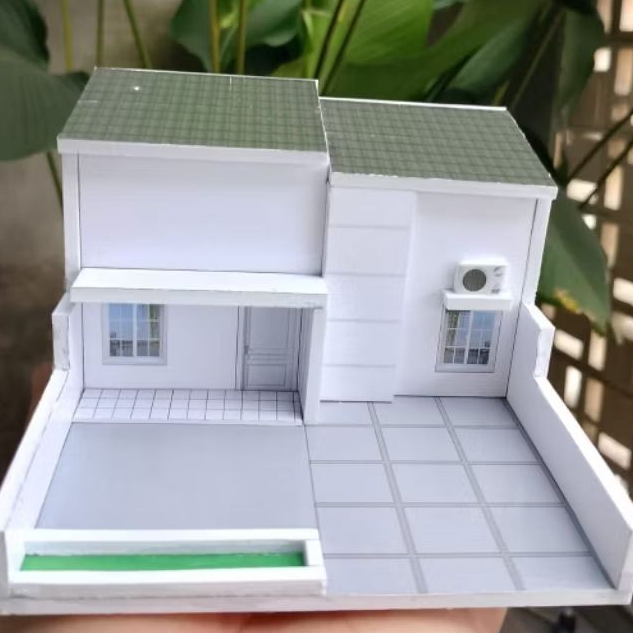 Jual MINIATUR / DIORAMA RUMAH SUBSIDI FULL PUTIH (PUTIH FULL) SKALA 64 ...