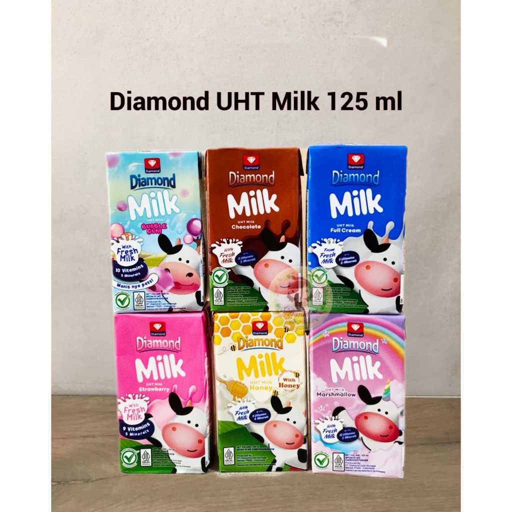 Jual Diamond susu UHT Fresh milk 125 ml 1 karton isi 40 pcs khusus ...