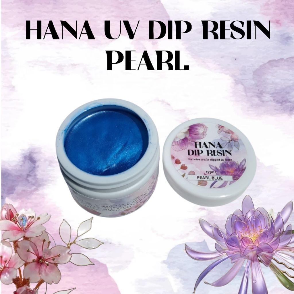 Jual HANA UV Dip Resin - Dip Resin Transparant pearl Blue 50 ml ...