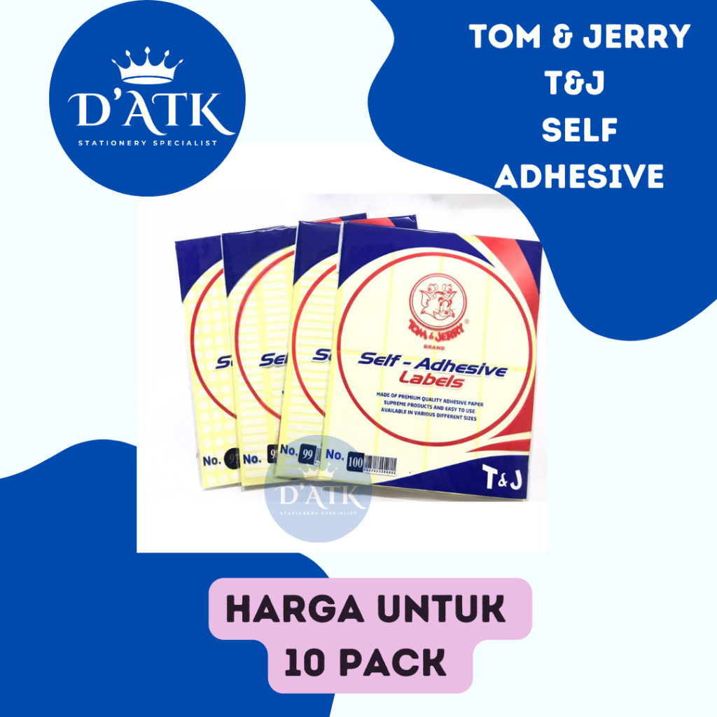 Jual 10 Pack Label Stiker Tom & Jerry T&J No.99 103 105 106 110 112 123 ...