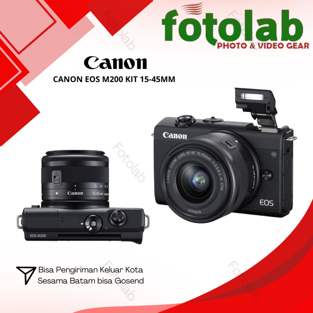 Jual Canon Eos M200 Kit 15-45mm Black - Kamera Canon Eos M200 kit 15 ...