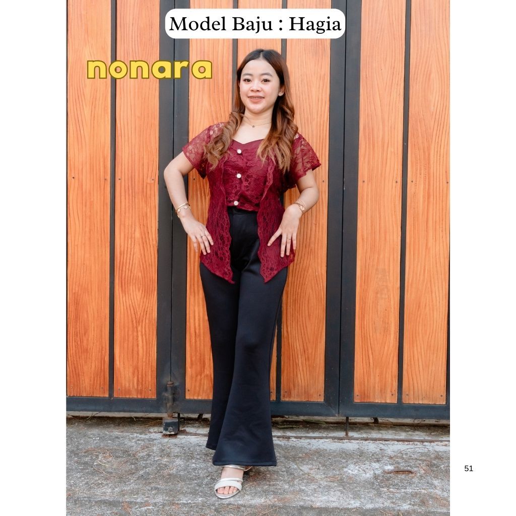 Jual NONARA | Setelan Kebaya Hagia Kutubaru Brukat Modern Premium Outer ...