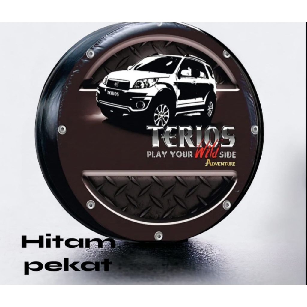 Jual sarung ban mobil Terios bahan kulit sintetis tebal dan hitam pekat ...