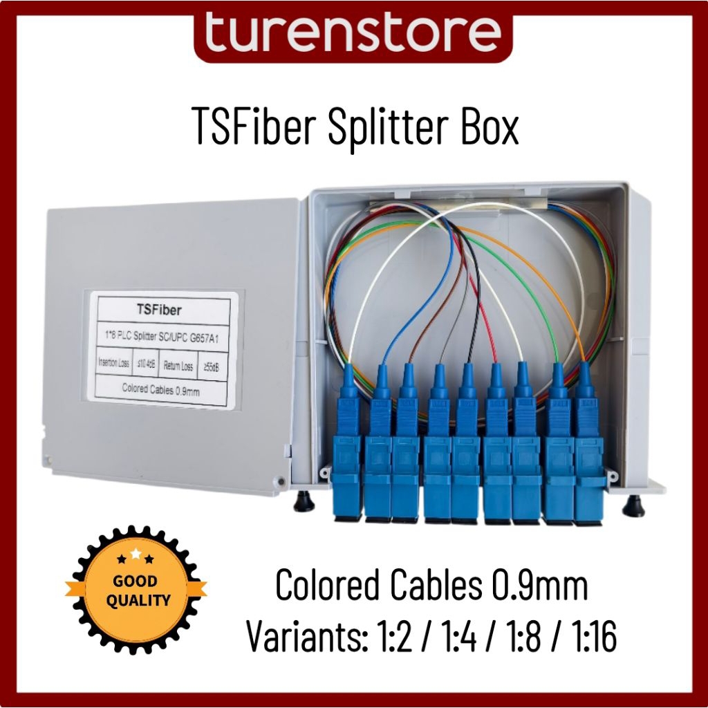 Jual TSFiber Splitter Box 1:2 1:4 1:8 1:16 Passive Pasif Spliter ...