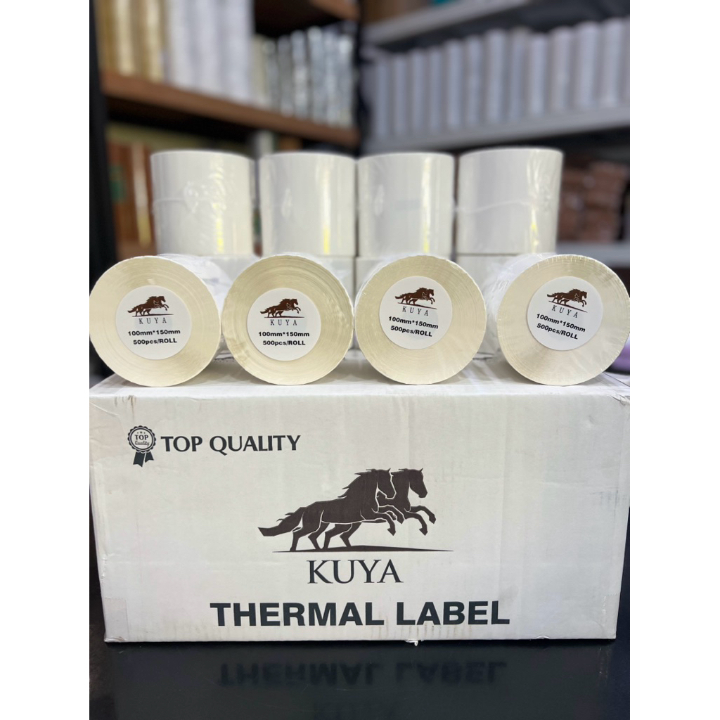 Jual Stiker Thermal KUYA 100mm x 150 mm Roll/lipat @500 lembar | Shopee ...