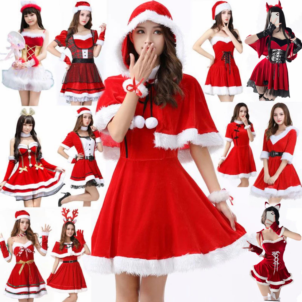 Jual Cosplay Costume Sexy Chrismas Costume For Women Miss Lady Mini ...