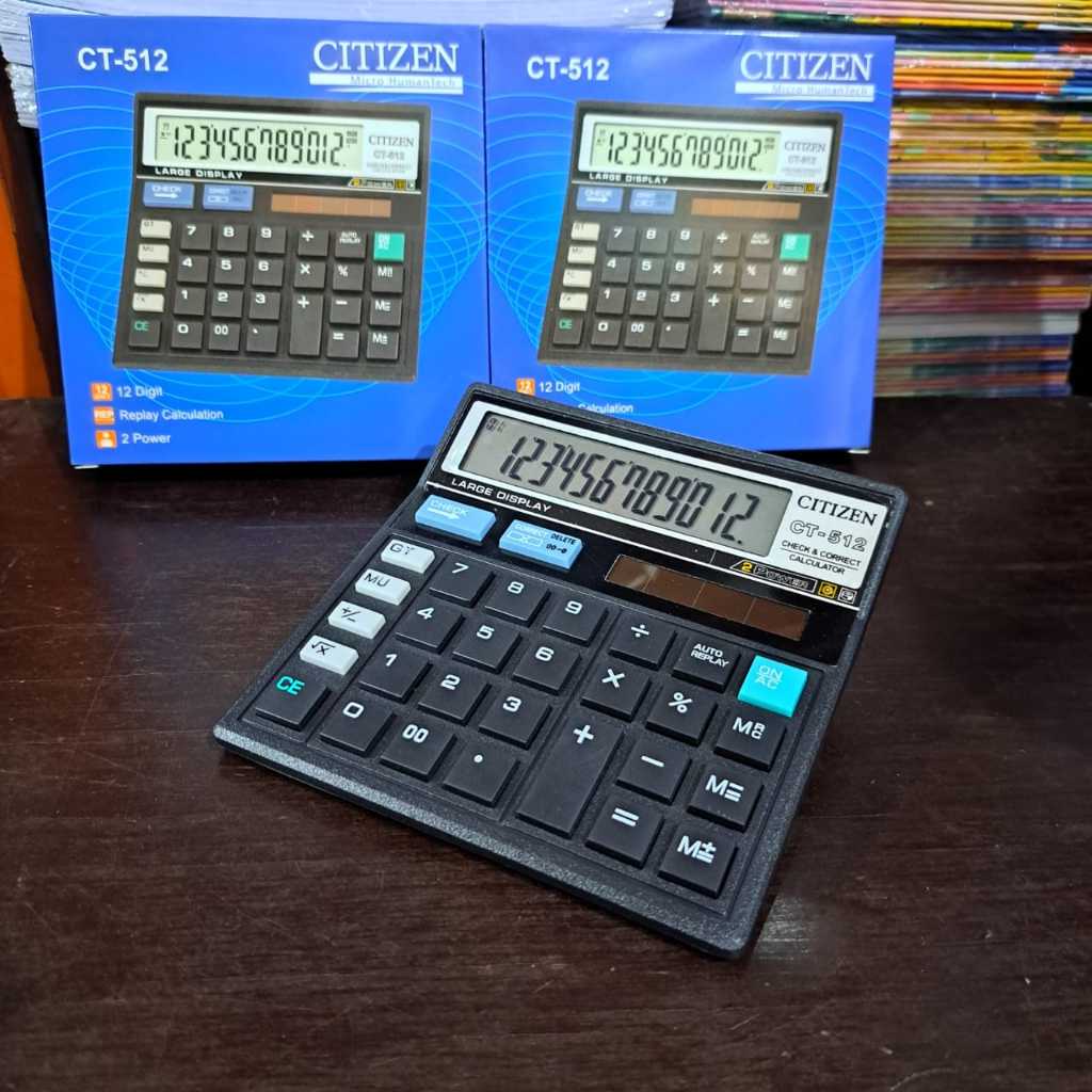 Jual Kalkulator Citizen CT 512 12 Digit -Kalkulator Check / Kakulator Dagang Besar / Calculator ...