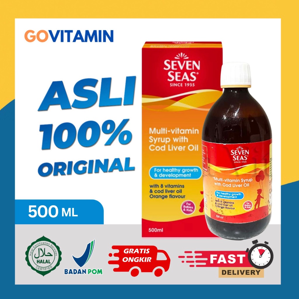 Jual Seven Seas Multivitamin Syrup With Cod Liver Oil 500 ML Malaysia ...