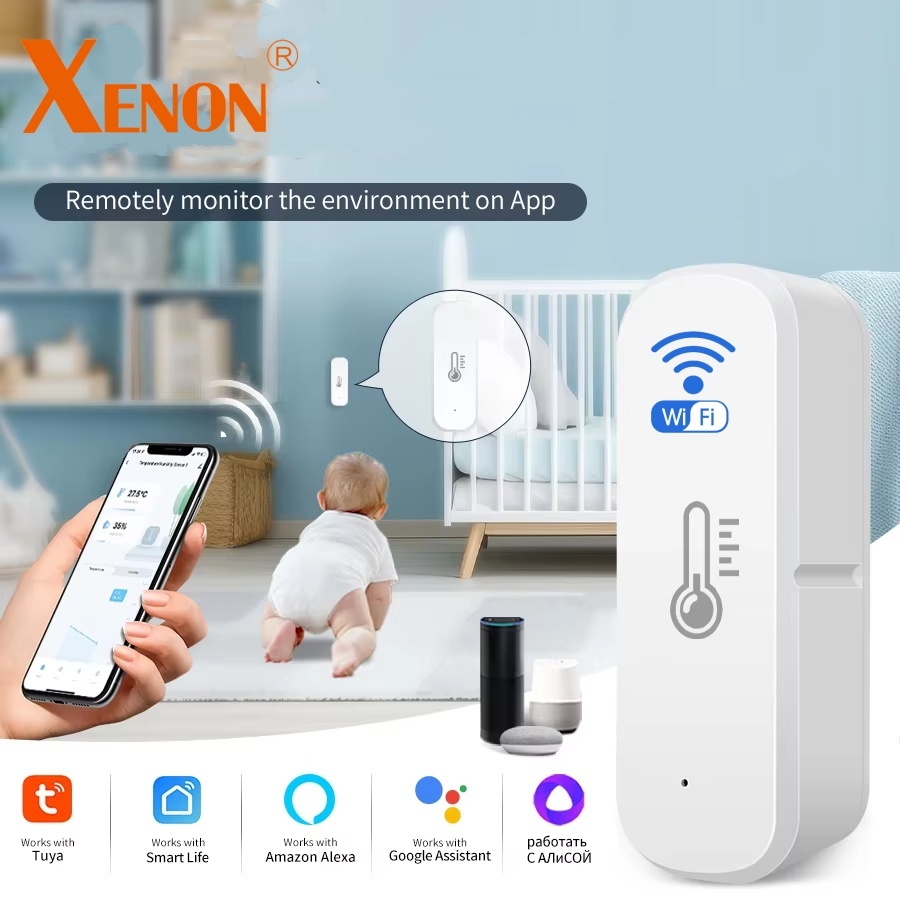 Jual Xenon Smart Life Temperature and Humidity Sensor Real Time WiFi ...