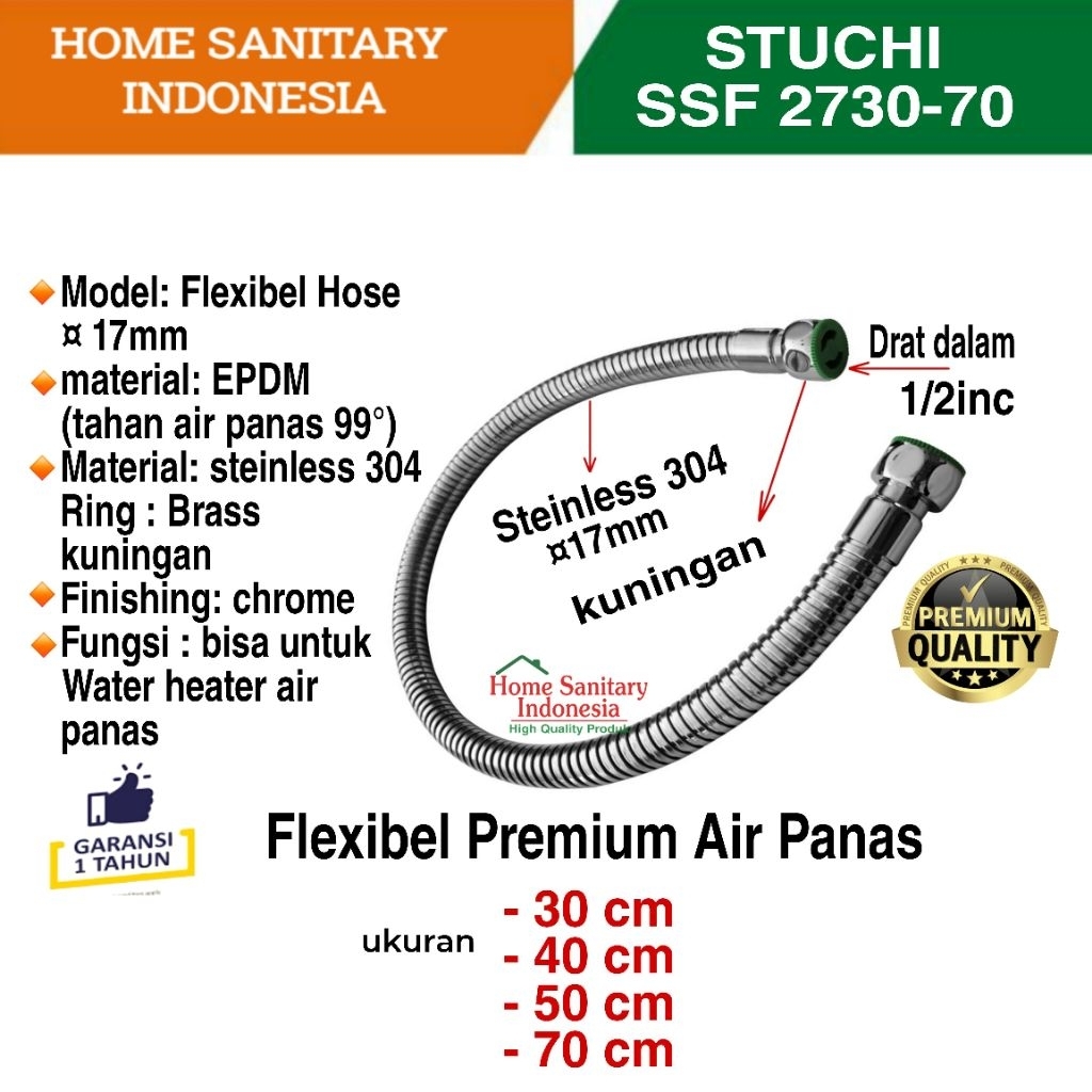 Jual HSI | Selang Fleksibel STUCHI SSF2730 Flexible Hose Air Panas ...