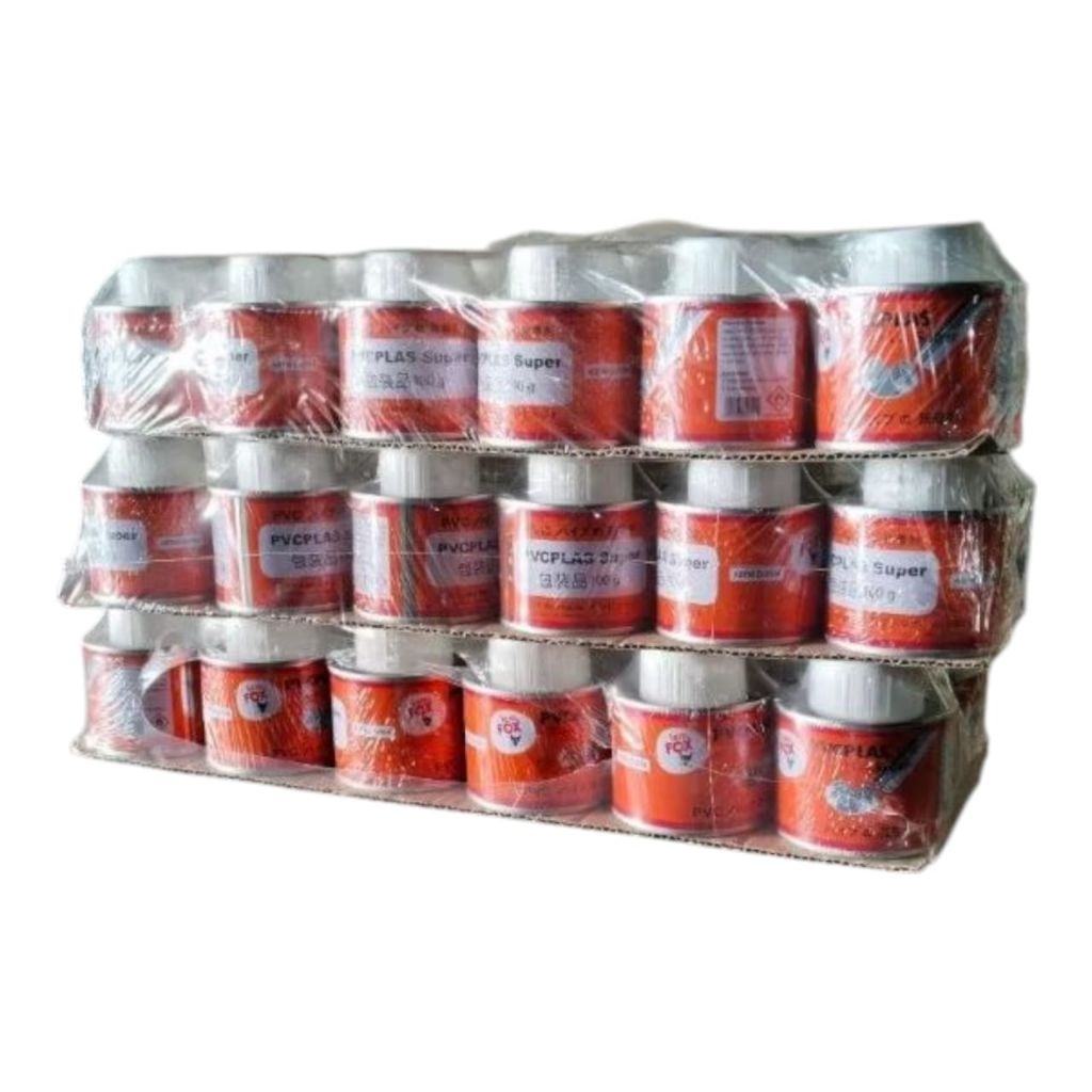 Jual 1 Lusin (12 pcs) Lem Pipa Fox PVC / PVCPLAS / PVC PLAS Kaleng 100 ...
