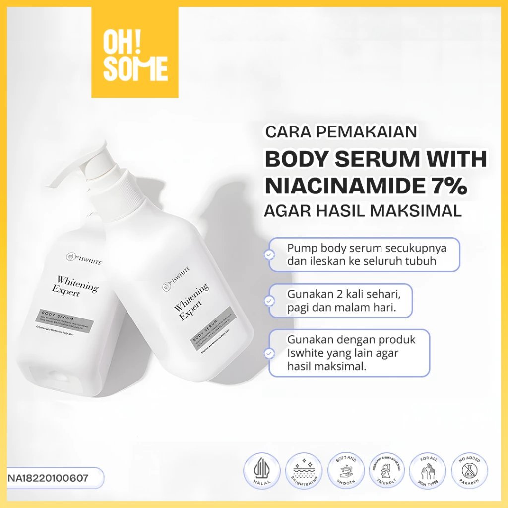 Jual OHSOME - ISWHITE Whitening Expert Body Serum 200ml | Shopee Indonesia