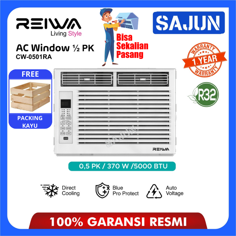 Jual REIWA AC Window 1/2 PK CW-0501RA AC Low Watt 0,5 PK AC Window ...