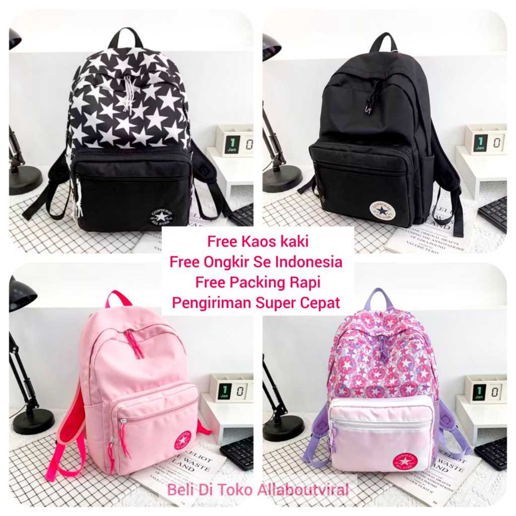 Jual TAS CONVERSE BASIC GO 2 CANVAS BACKPACK / TAS RANSEL KANVAS ...