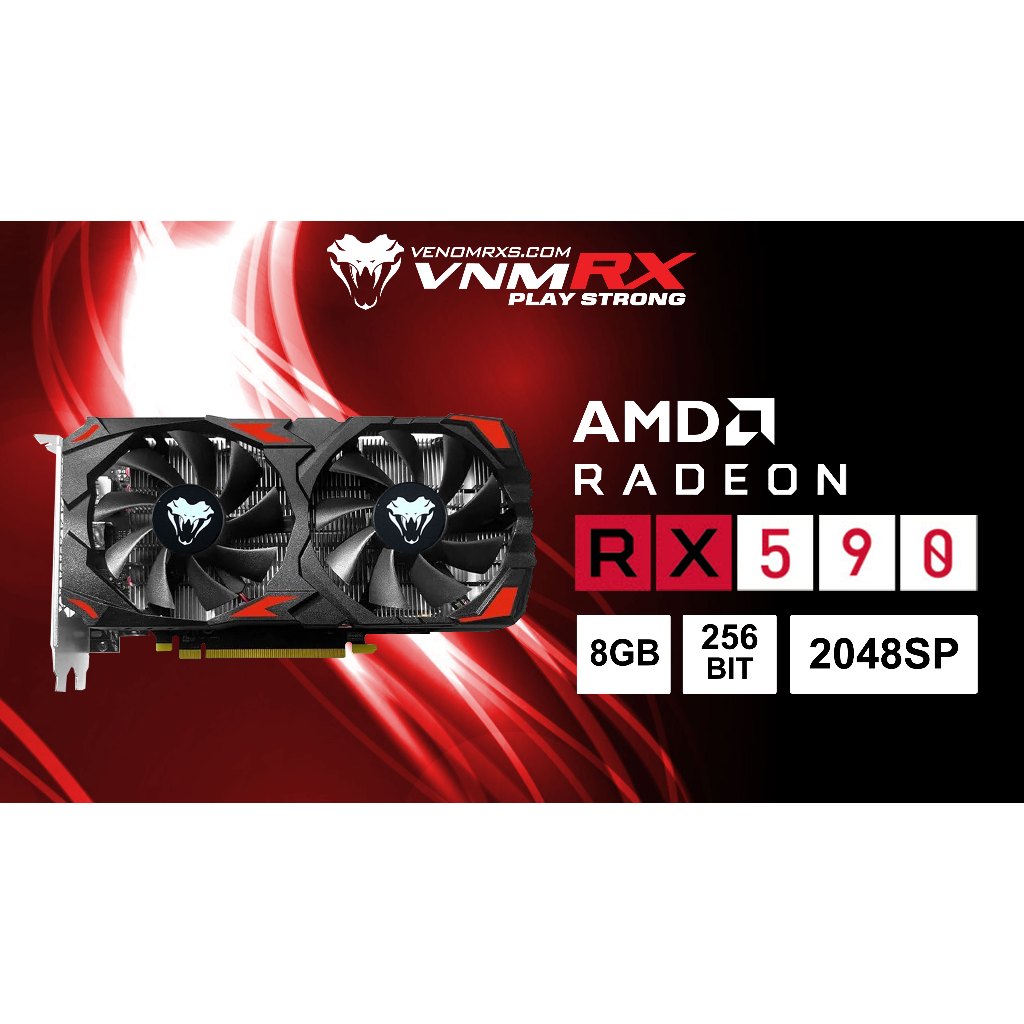Jual VGA VenomRX RX 590 8GB 2048SP GDDR5 256 Bit AMD Radeon Dual Fan ...